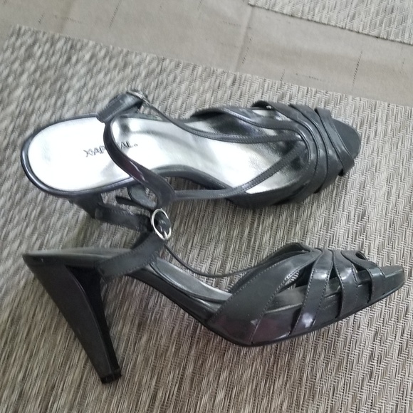 X Appeal Shoes Xappeal Gray Platform Strappy Heels Shoes Poshmark